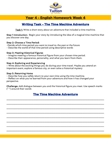 4. Year 4 - Creative Writing & Spelling | Teaching Resources