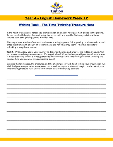 12. Year 4 - Creative Writing & Spelling | Teaching Resources