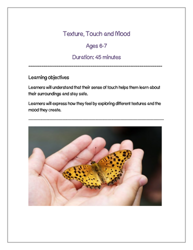 KS1-2 Texture, Touch and Mood-Arts and Science | Teaching Resources