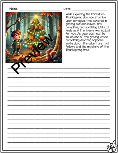 23 Thanksgiving Writing Prompts - Story Poetry Instructions Letter For ...