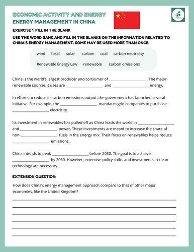 Energy management case studies- UK and China | Teaching Resources