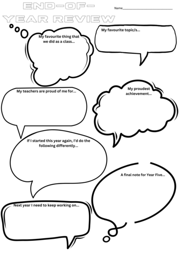 End of Year review | Teaching Resources