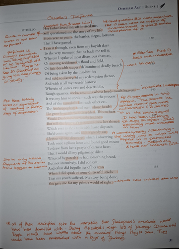 Othello Act 1 Annotated Scenes | Teaching Resources