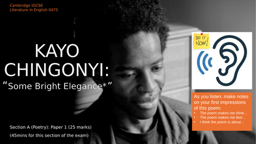 Cambridge IGCSE Literature in English 0475 (Section A: Poetry) - “Some ...