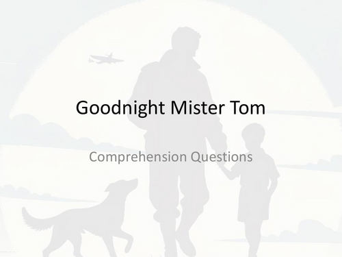 Goodnight Mister Tom Comprehension Questions | Teaching Resources