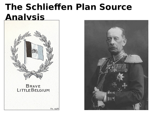 The Schlieffen Plan Source Analysis Activity | Teaching Resources
