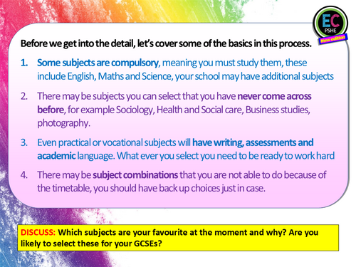 Choosing GCSE Options | Teaching Resources