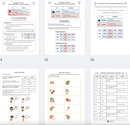 GERMAN GCSE AQA: Vocabulary Booklet Healthy Living and Lifestyle ...