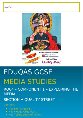 EDUQAS GCSE Media Studies Revision Checklist - Quality Street ...