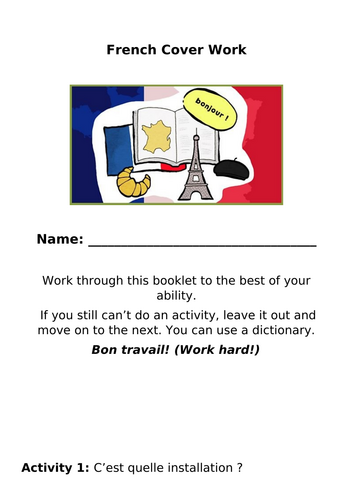 French Cover Booklets KS3 | Teaching Resources