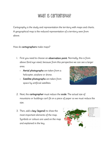 Maps/Cartography Information Sheet | Teaching Resources