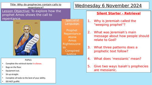 Y8: KS3 CATHOLIC RED: Prophecy and Promise - Why do prophecies contain ...