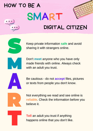 'SMART Digital Citizen' Poster and Bookmark | Teaching Resources
