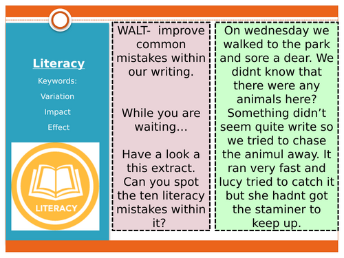 English Cover/Literacy Basic Lessons Ks3 | Teaching Resources
