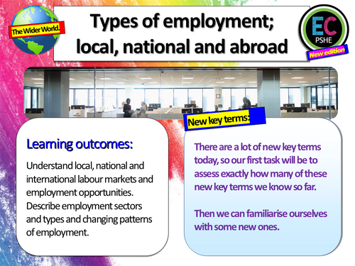 Types of Employment - Careers | Teaching Resources