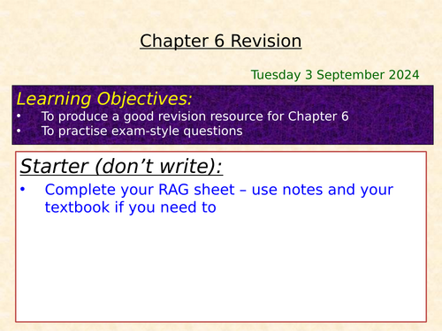Revision and test (A-Level: OCR A, Chapter 6 - Materials) | Teaching ...