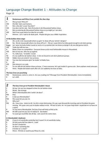OCR A Level English Language Year 2: Change Booklet 1: Attitudes to ...