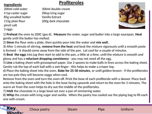 Year 10 WJEC Hospitality and Catering - Term 4 LO1.3/4 Health and ...