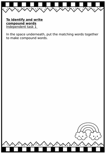 To identify and write compound words | Teaching Resources