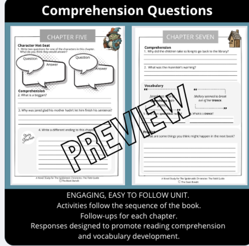 THE SPIDERWICK CHRONICLES #1 The Field Guide NOVEL STUDY | Teaching ...