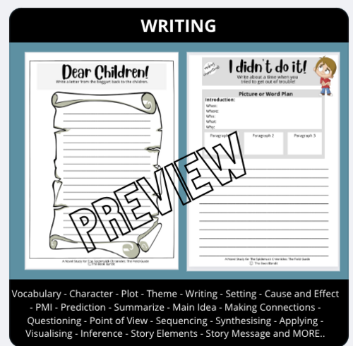 THE SPIDERWICK CHRONICLES #1 The Field Guide NOVEL STUDY | Teaching ...