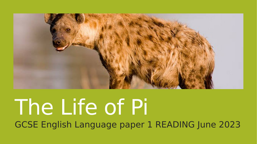 GCSE English Language paper 1 Life of Pi section A | Teaching Resources