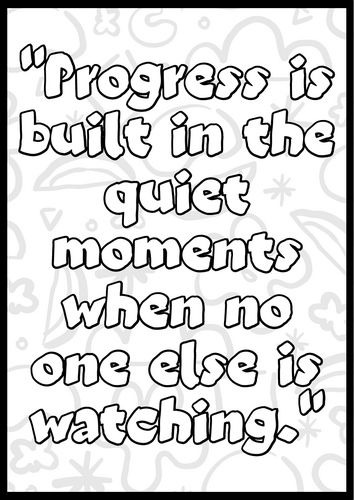 Steps to Success: A Coloring Pages of Growth and Perseverance Quotes ...