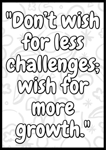 Rise and Thrive: A Coloring Pages of Empowering Growth Quotes ...
