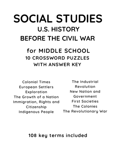 Social Studies: US History: Before the Civil War Worksheets | Teaching ...