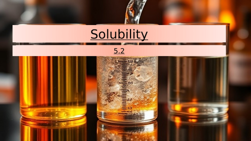 Chapter 5: Solutions and Solubility- Lesson Pack (Whole Unit) - Lower ...