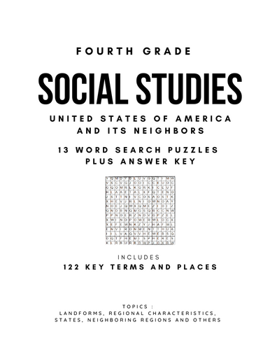 United States of America and Its Neighbors Word Search Puzzles for ...