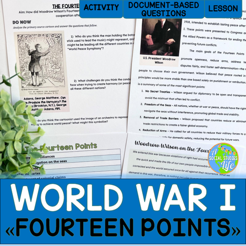Fourteen Points, Woodrow Wilson, World War I | Teaching Resources