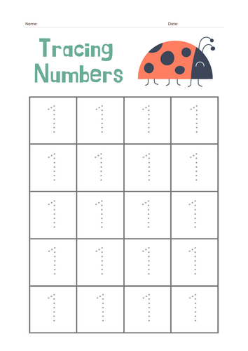 Early Years Tracing Worksheets: Numbers & Pencil Control Practice ...