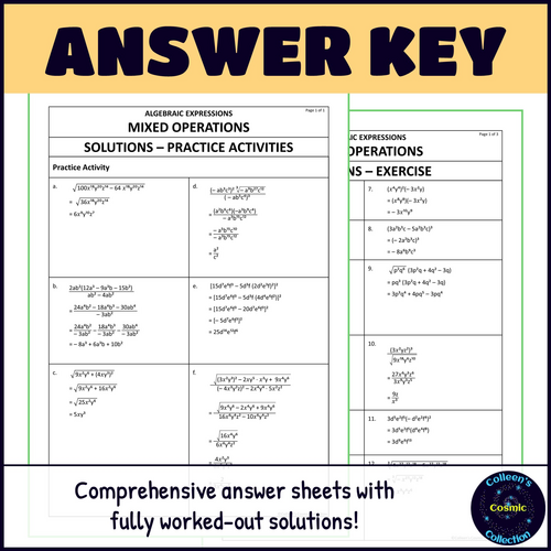 Mixed Operations with Algebraic Expressions - Grade 8 Maths Term 2 ...