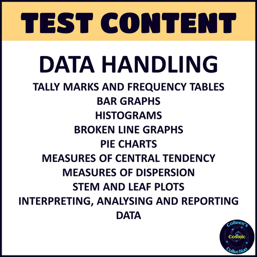 Data Handling Test - Grade 8 Maths Term 3 Section Test 4 CAPS ...