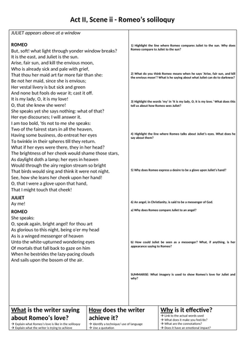 Romeo and Juliet - Full SOW for KS3 | Teaching Resources