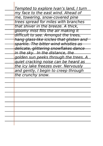 Ice Palace (LKS2) - 20 Lesson Writing Sequence - (Robert Swindells ...