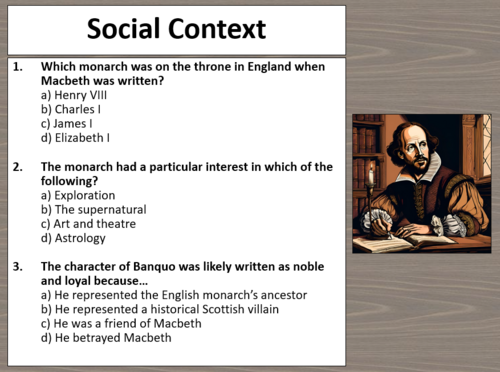 50-Question Macbeth Quiz: Characters, Quotes, Symbols, Social Context ...
