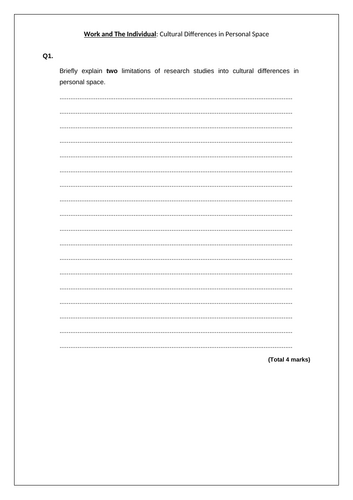 Oxford AQA A Level Psychology: PERSONAL SPACE ACCROSS CULTURES [3.3.4 ...