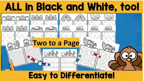 Thanksgiving Do-A-Dot Marker Color & Dot Dauber Activity or Sticker ...