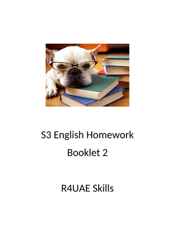 S3/ KS3/ KS4 Reading Skills Homework Booklet R4UAE RUAE | Teaching ...