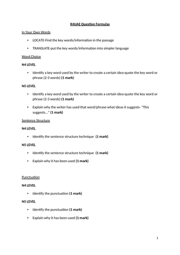S3/ KS3/ KS4 Reading Skills Homework Booklet R4UAE RUAE | Teaching ...