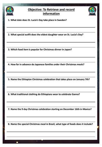 Christmas information text comprehension pack for KS2 | Teaching Resources
