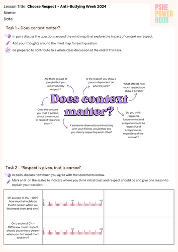 Anti-Bullying Week 2024 - Choose Respect | Teaching Resources