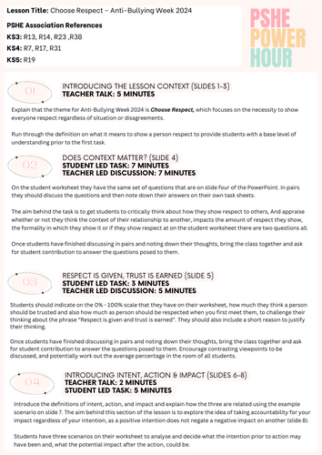 Anti-Bullying Week 2024 - Choose Respect | Teaching Resources