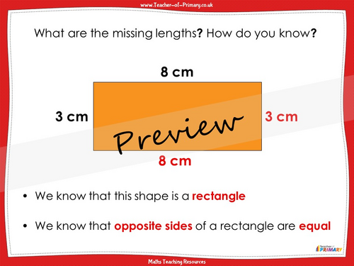 Calculating Missing Lengths and Angles in Shapes - Year 5 | Teaching ...