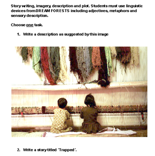 Jamila Gavin Paradise Carpet Iqbal Child labour Language Paper 1 ...