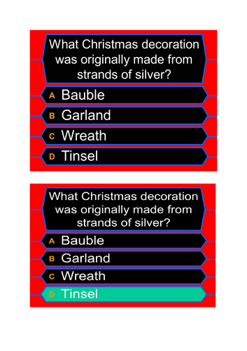 Who Wants to be a Millionaire - Christmas Edition | Teaching Resources