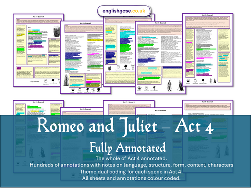 Romeo and Juliet Act 4 Annotated | Teaching Resources