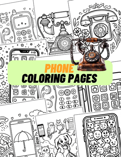 Printable Phone Coloring Pages | Fun Tech-Themed Coloring for Kids and ...